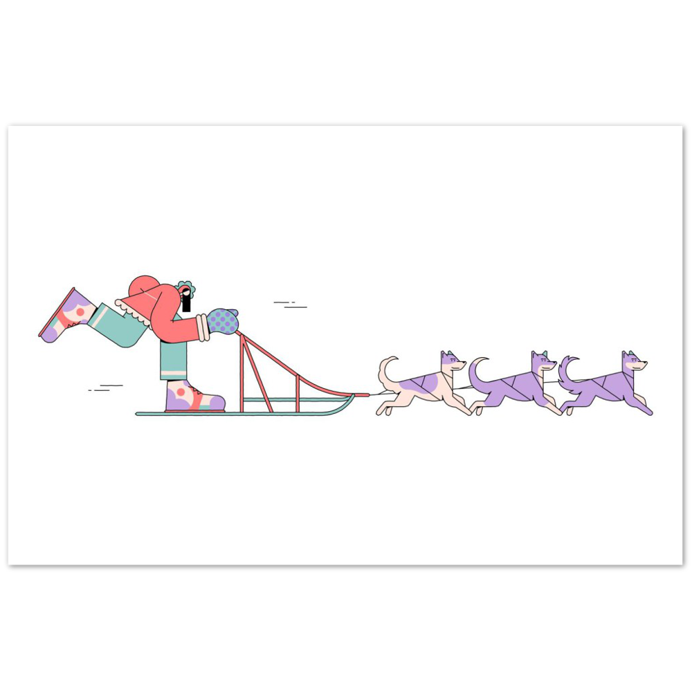 Speed Musher Wall Art – Alaska Mushing School